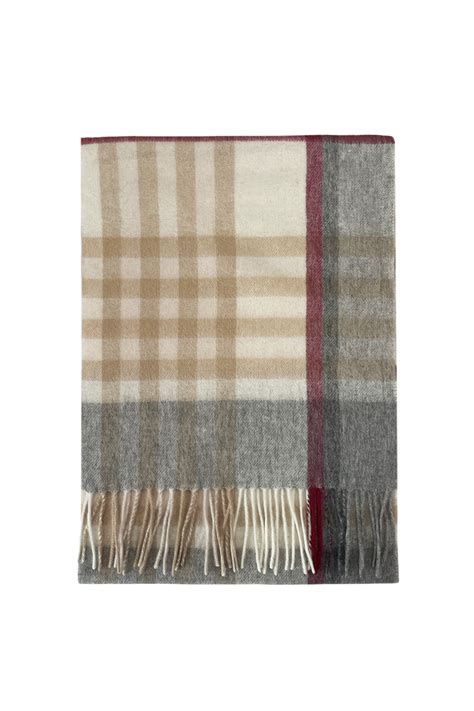 Red Stripe Check Wool Tassel Scarf Fashion Scarf World