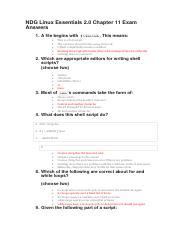 NDG Linux Essentials 2 0 Chapter 11 Exam Answers Pdf NDG Linux
