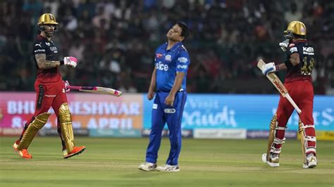 Ipl 2023 Rcb Vs Mi Virat Kohli Faf Du Plessis Give Rcb A Thumping 8