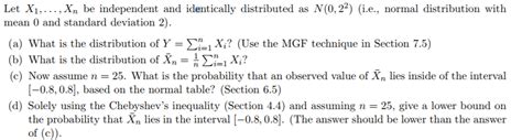 Solved Let X1 Xn Be Independent And Identically Chegg Com
