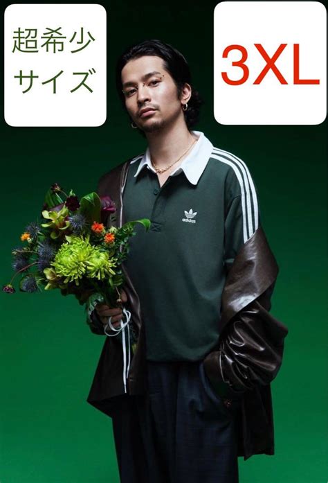 3xl新品グリーン正規品adidas常田大希着用アディカラーラグビーポロシャツ緑 メルカリ