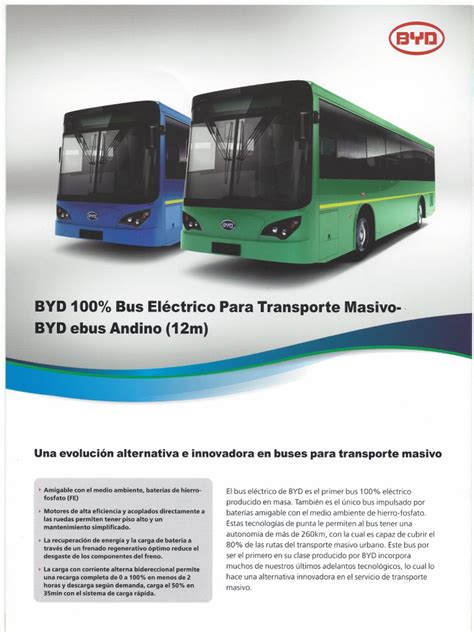 Byd Buses Electricos Padron Alimentador Pdf