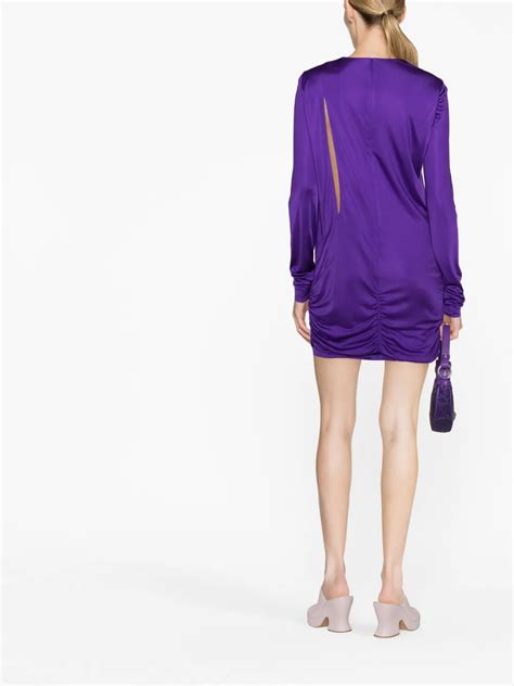 Versace Cut Out Minidress Purple Farfetch Uk