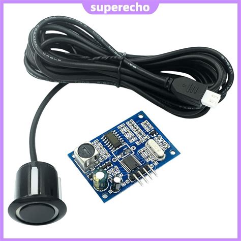 Jsn Sr04t Waterproof Ultrasonic Module With Probe Cable Integrated Distance Measuring Transducer