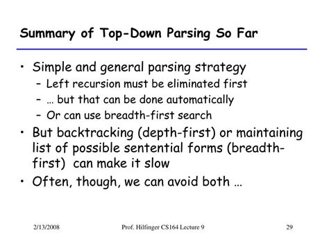 Ppt Ambiguity Precedence Associativity And Top Down Parsing