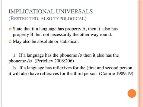 Ppt Typology And Universals Powerpoint Presentation Free Download