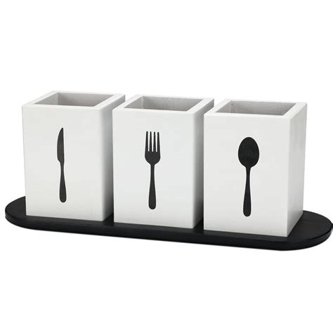 4 Pieces Silverware Caddy Utensil Holder For Countertop Silverware