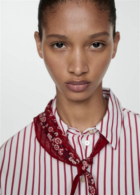 Striped Cropped Shirt Women Mango United Kingdom