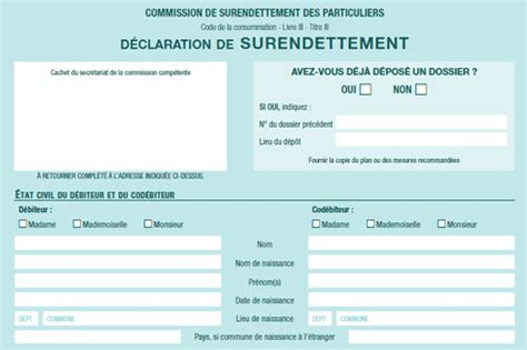 Faire Un Dossier De Surendettement