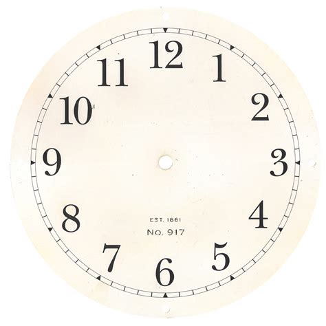 Antique 9 Old World Clock Dial Antique White Ronell Clock Co