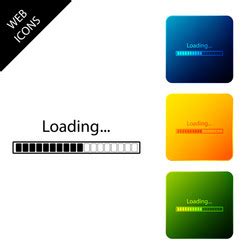 Loading Icon Isolated Progress Bar Set Royalty Free Vector