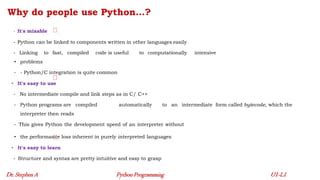 Python Programming Lecture Introduction Ppt