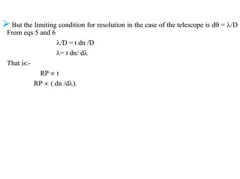 Resolving Power Of Prism Brief Theory Pptx