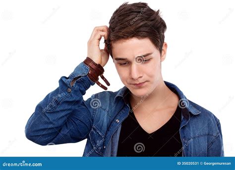 Doubtful Young Man Stock Image Image Of Concept Balance 35020531