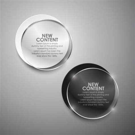 광택 유리 Infographic 벡터 템플릿 세트 Eps Uidownload