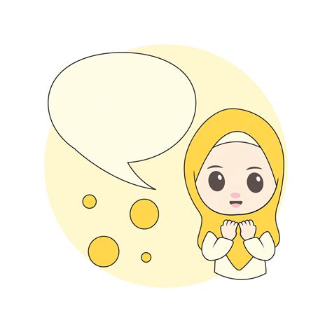 Premium Vector Muslimah Chibi Character