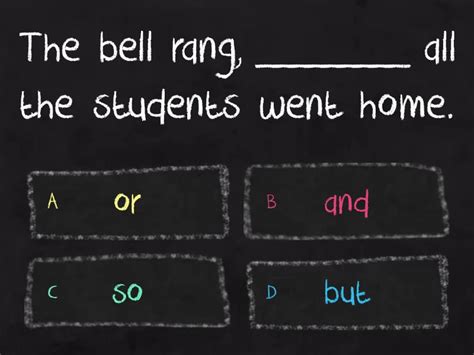Coordinating Conjunctions Quiz