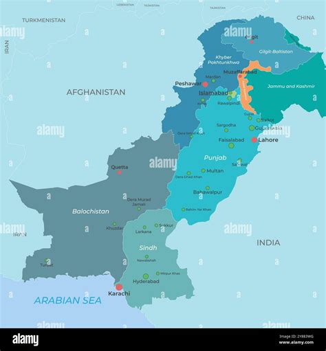 Pakistan Map Full Map With All City And Province Names Pakistan