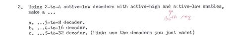 Solved Using To Active Low Decoders With Active High Chegg