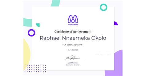 Microverse Final Capstone Module • Raphael Nnaemeka Okolo • Credential