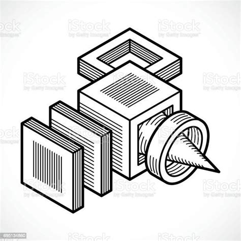 3d 디자인 추상적인 벡터 큐브 모양입니다 0명에 대한 스톡 벡터 아트 및 기타 이미지 0명 3차원 형태 건설 산업