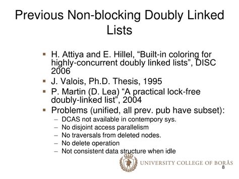 PPT Practical And Lock Free Doubly Linked Lists PowerPoint