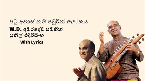 පටු අදහස් නම් පවුරින් Patu Adahas Nam Pawurin With Lyrics By W D
