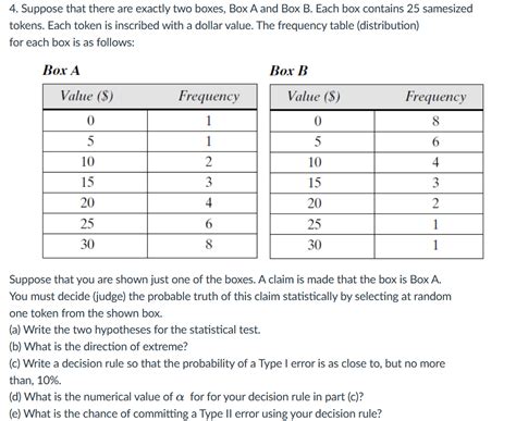 Solved Suppose That There Are Exactly Two Boxes Box A Chegg Com