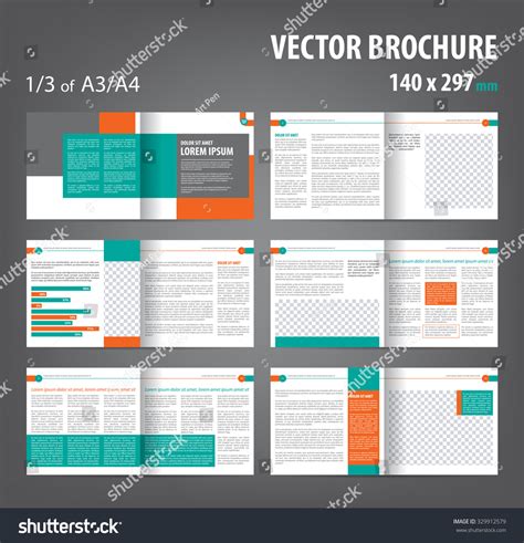 벡터 빈 양방향 브로셔 인쇄 템플릿 스톡 벡터로열티 프리 329912579
