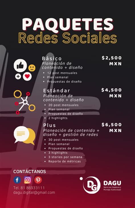 Paquetes Redes Sociales Manejo De Redes Sociales Marketing En
