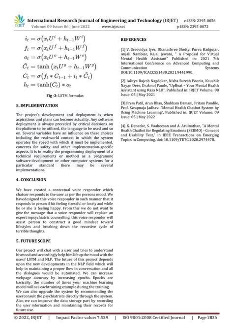Mental Health Assistant Using Lstm Pdf Mental Health Diseases And Conditions