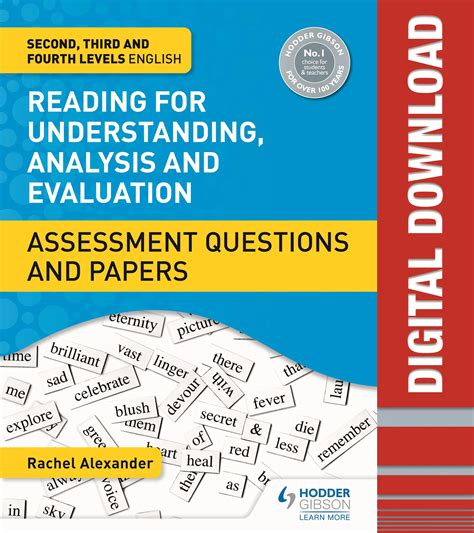 Reading For Understanding Analysis And Evaluation Assessment
