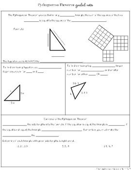 Pythagorean Theorem Guided Notes By Absolute Math TpT
