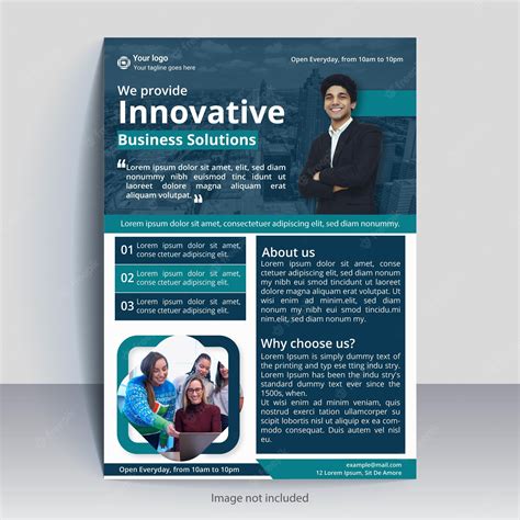 Premium Vector Modern Corporate Business Blue Flyer Banner Template