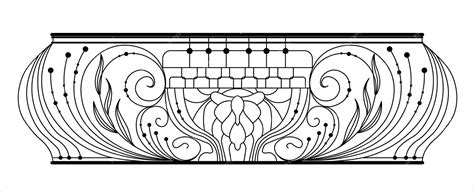Premium Vector Wrought Iron Balcony Black Metal Railing With Forged