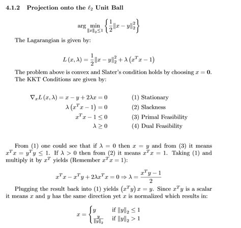 linear algebra orthogonal projection onto the {l} {2} unit ball