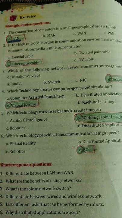 Class 8 | Computer Science | UNIT 1 | SOLVED EXERCISE | NBF | ICT FUNDAMENTALS - YouTube
