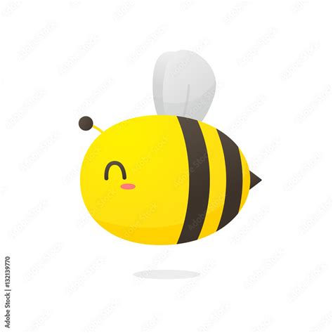 Cute Bee Cartoon Vector Stock Vector Adobe Stock