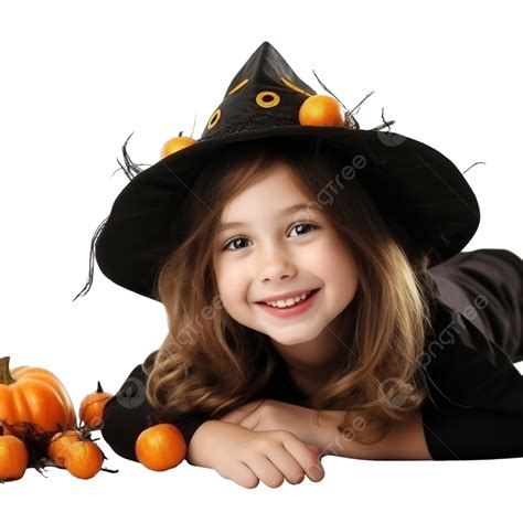 Niños De Halloween Png Retrato De Una Chica Sonriente Con Cabello