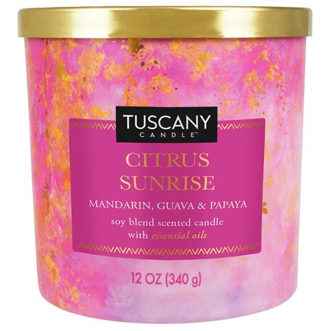 Tuscany Candle Citrus Sunrise Scent Glass Jar Shop Candles At H E B