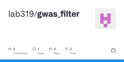 GitHub Lab319 Gwas Filter