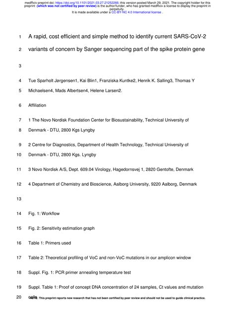 PDF A Rapid Cost Efficient And Simple Method To Identify Current
