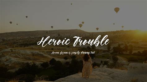 Heroic Trouble Font Download Free For Desktop And Webfont