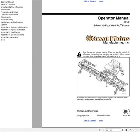 Great Plains Yield Pro Planter Pyp Operator Manual Auto Repair