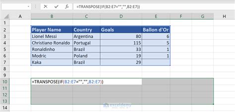 Conditional Transpose In Excel 2 Examples Exceldemy