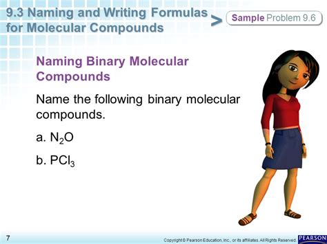Naming And Writing Formulas For Molecular Compounds