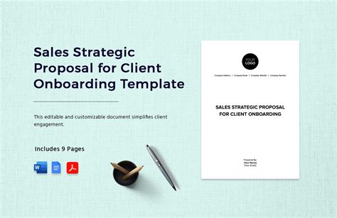 Sales Strategic Proposal For Client Onboarding Template In Word Pdf
