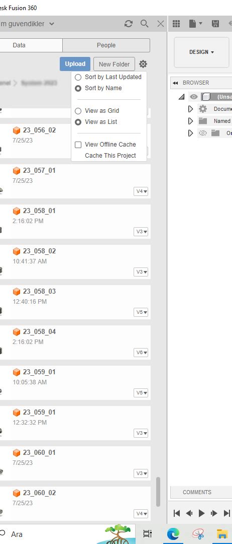Çözüldü Fusion 360 Dosya Sıralama Sorunu Autodesk Community