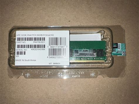 Genuine Hp P64706 B21 Hpe 32gb 2rx8 Ddr5 Pc5 5600 Ec8 Rdimm Gen11 Server Memory Ebay