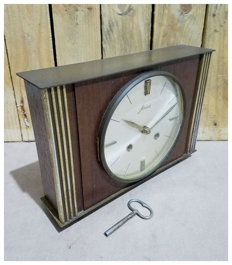 Rare Vintage Franz Hermle Sohn Mantel Clock Made In Germany All